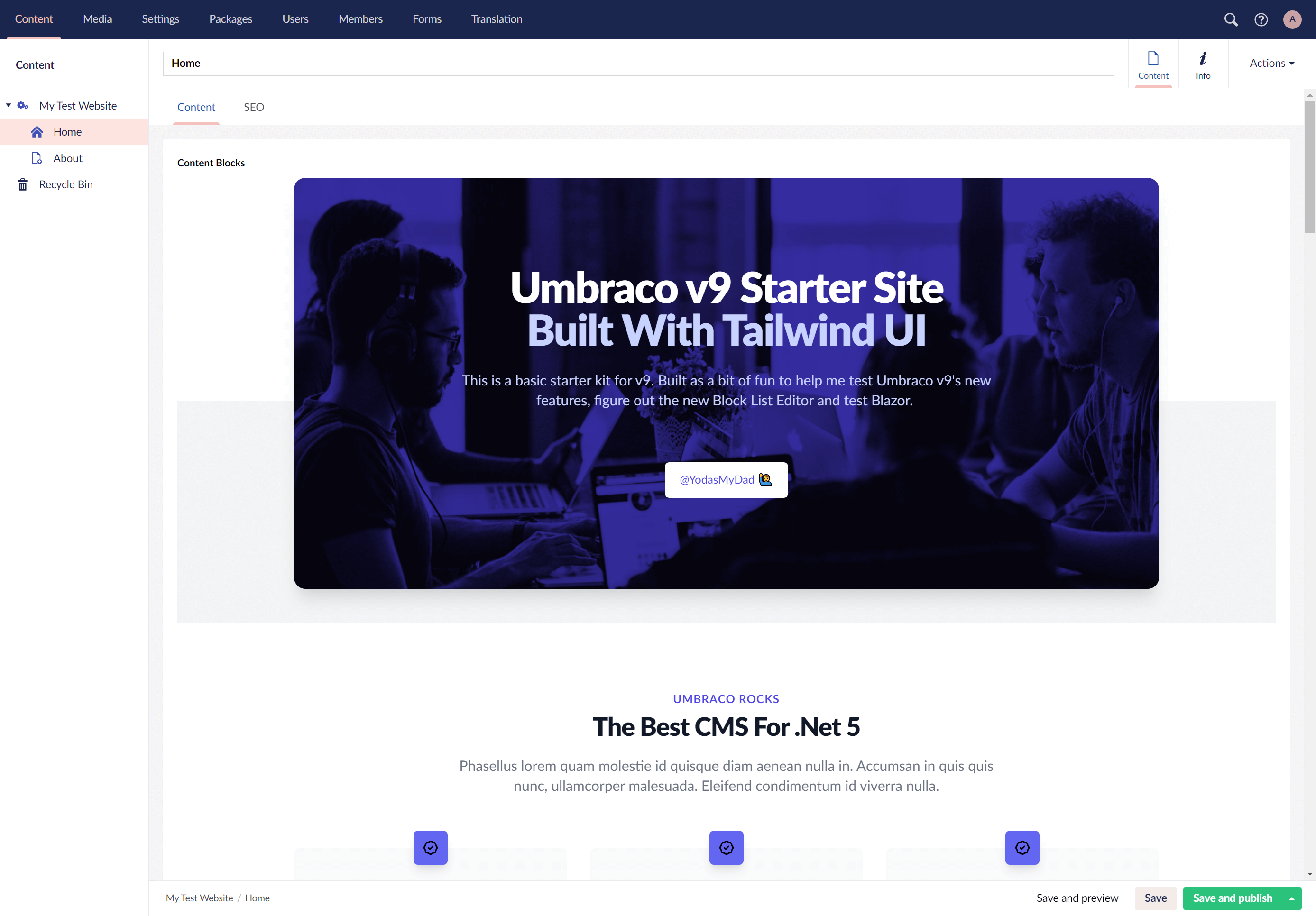 GitHub - YodasMyDad/Umbv9-TailwindStarterKit: A simple starter site for Umbraco v9 built with ...